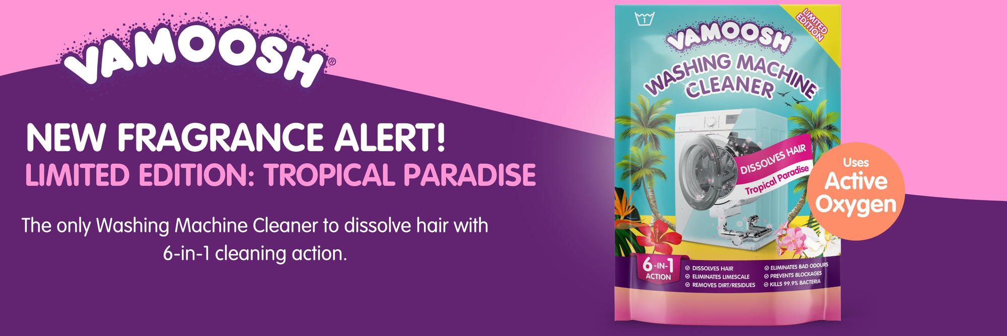 Vamoosh | Pet Hair Dissolver | Washing Machine Cleaner | Dishwasher